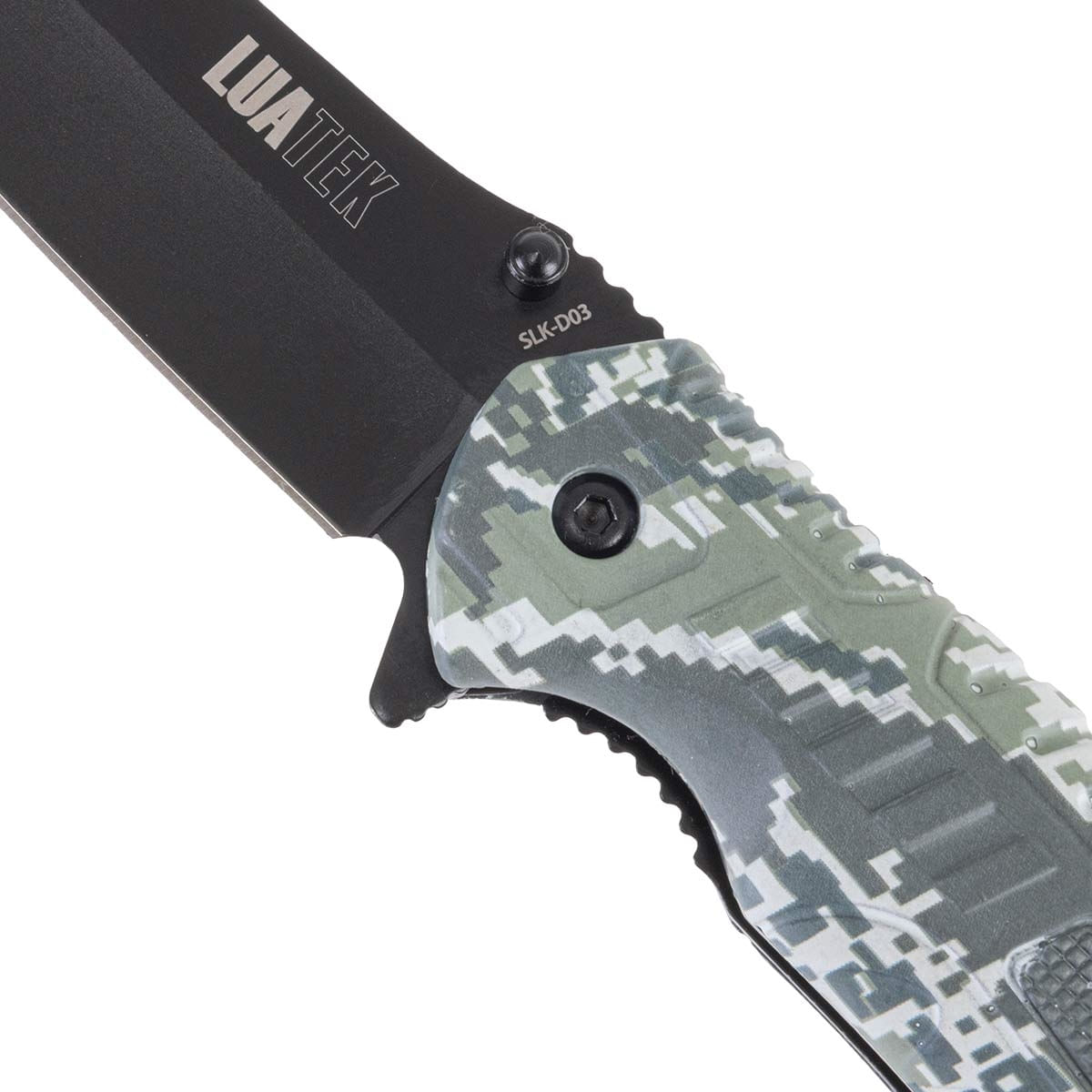 Canivete Tático Semi-Automático Selva Camuflado Digital em Aço Inox