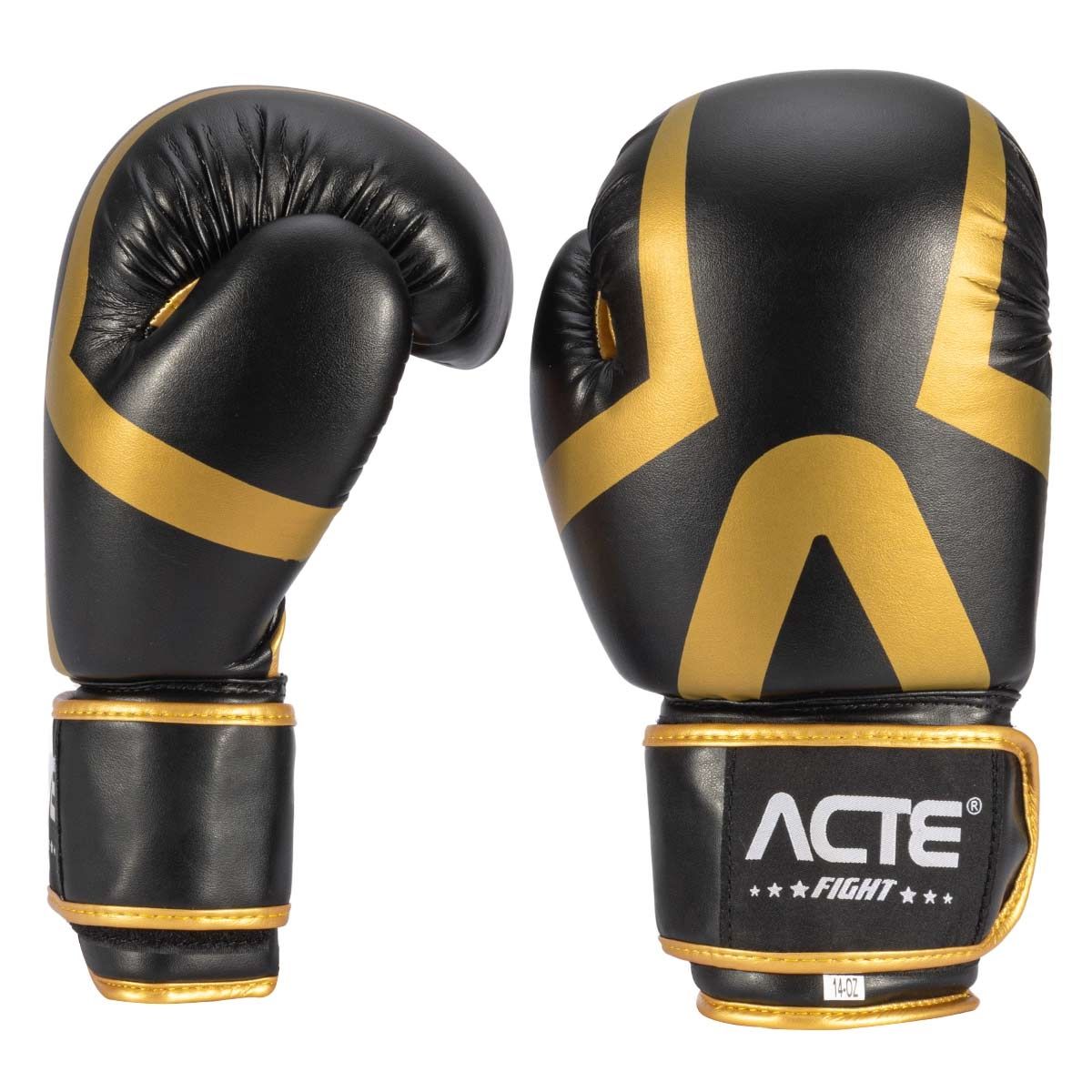 Luva De Boxe Premium Preta/Dourada - Acte Sports