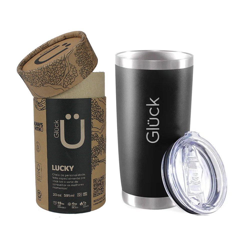 Copo Térmico Gluck Lucky Future Fishing & Beer Drinker Black
