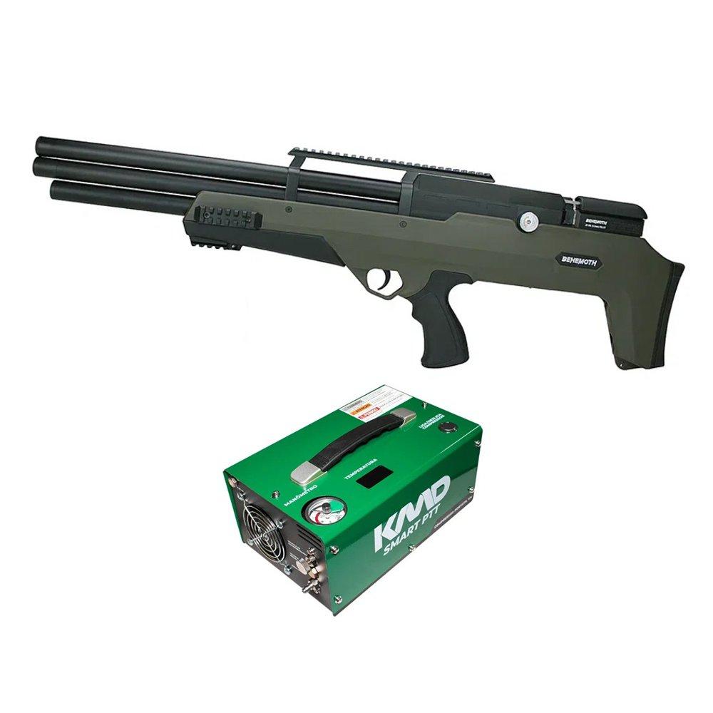 Carabina de Pressão PCP Behemoth PS-R3-SF 5,5mm Green + Compressor ...